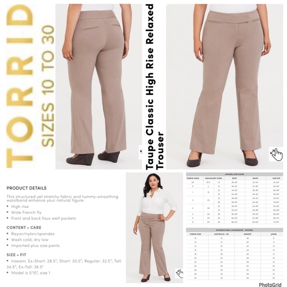 torrid | Pants & Jumpsuits | Torrid 2t Plus Size Taupe Classic High ...